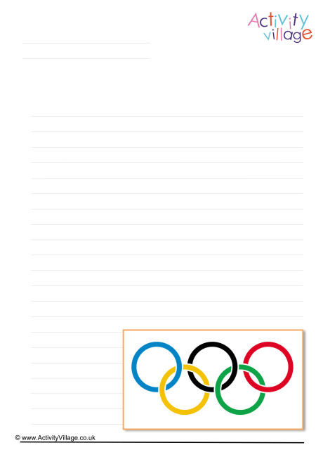 Olympic Games Writing Printables | Activity Village