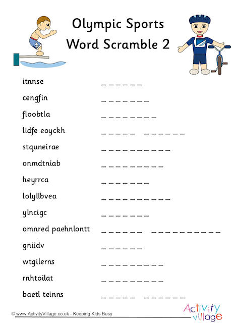 Word Scrambles | Activity Village