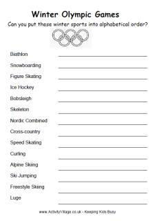 Winter Olympics for Kids