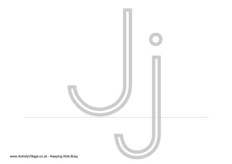 Outline Alphabet J | Activity Village