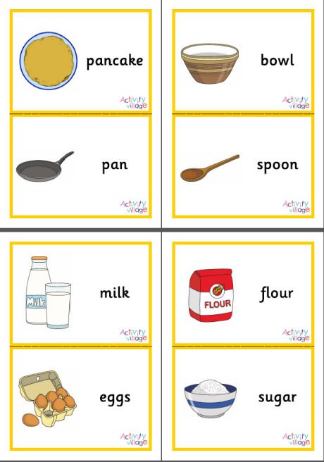 Pancake Day Vocabulary | Activity Village