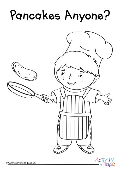 Pancake Day Colouring Pages | Activity Village