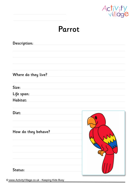 Parrots | Activity Village