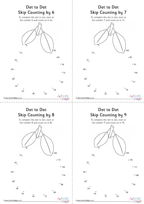 Skip Counting Dot to Dots | Activity Village
