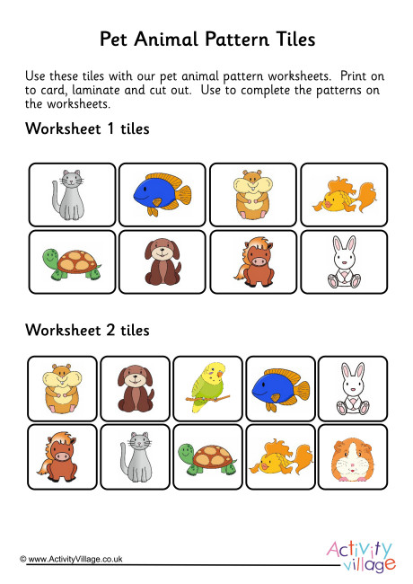 Pattern Worksheets | Activity Village
