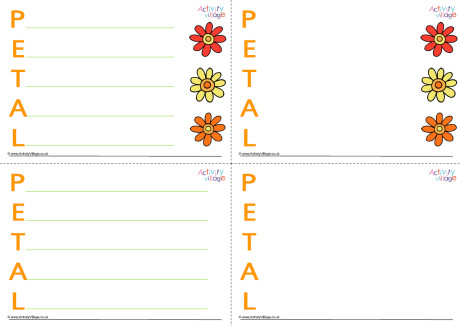 Flower Acrostic Poem Printables | Activity Village