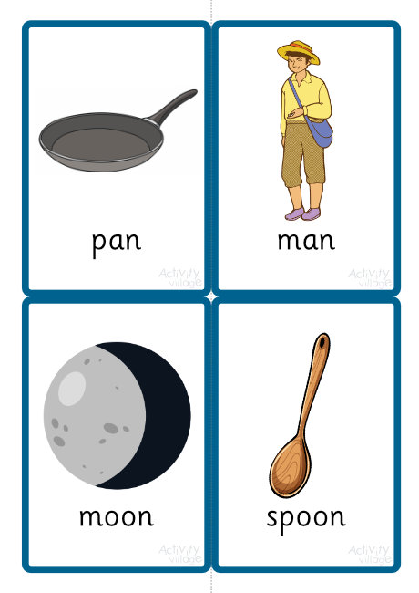 Phonics Phase One Rhyming Words Snap Pairs Game | Activity Village