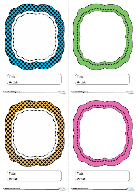 Picture Frames Pack 7 | Activity Village