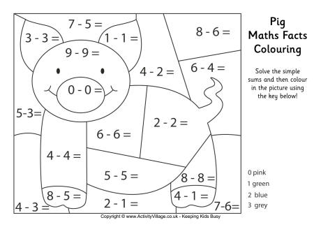 Maths Facts Colouring Pages | Activity Village
