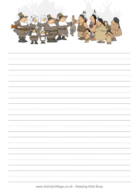 Pilgrim Writing Paper | Activity Village