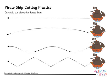 Pirate Ship Cutting Practice | Activity Village