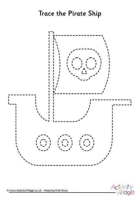 Pirate Tracing Pages | Activity Village