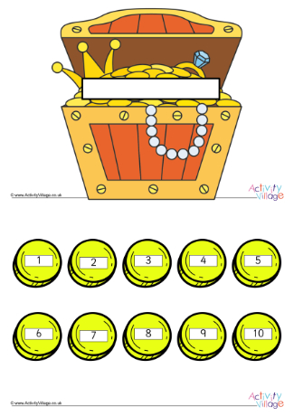 Pirate Treasure Counting Game | Activity Village