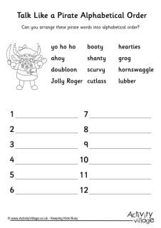 Pirate Handwriting Worksheets | Activity Village