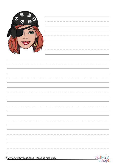 Pirate Writing Paper | Activity Village