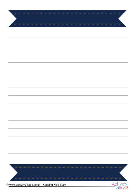 Pirate Writing Paper | Activity Village