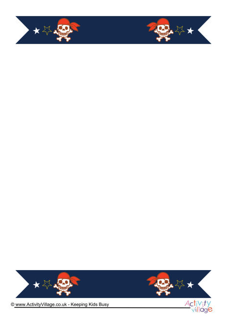 Pirate Writing Paper | Activity Village