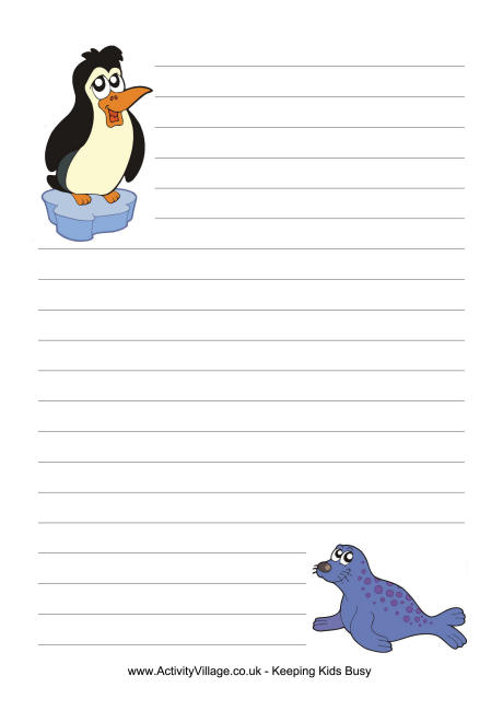 Animal Writing Paper | Activity Village