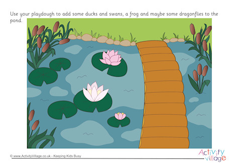 Pond Playdough Mat | Activity Village