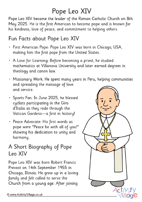 Pope Leo Biography | Activity Village