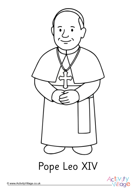 Pope Leo Colouring Page | Activity Village