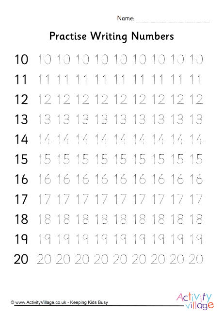 Number Tracing Worksheets | Activity Village