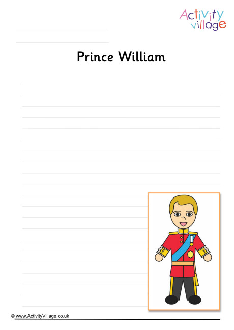 Prince William Printables for Kids