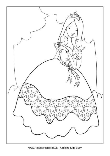 Princess Colouring Pages | Activity Village