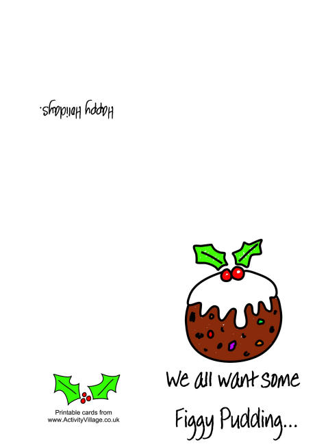 Christmas Pudding Printables | Activity Village