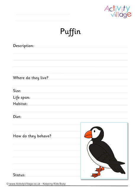Puffins for Kids
