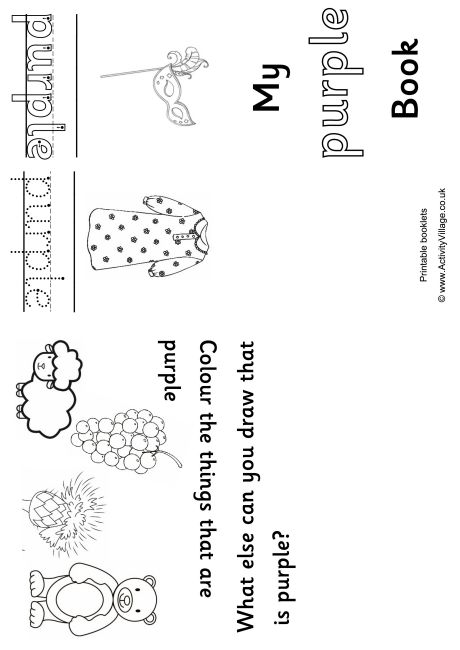 Purple Colour Booklet | Activity Village