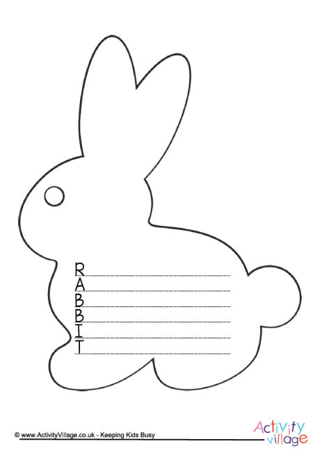 Rabbit Frame Acrostic | Activity Village