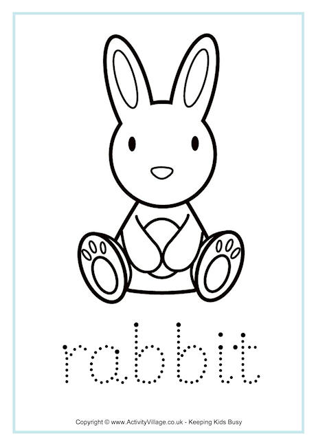 Rabbit Word Tracing | Activity Village