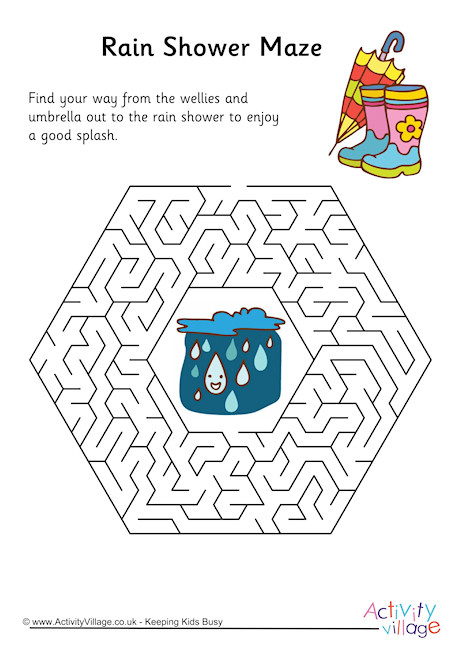Rain Shower Maze | Activity Village