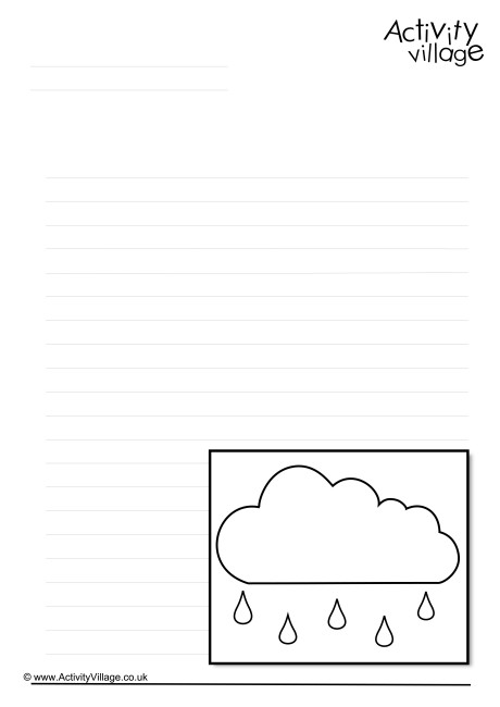 Rain Writing Page | Activity Village