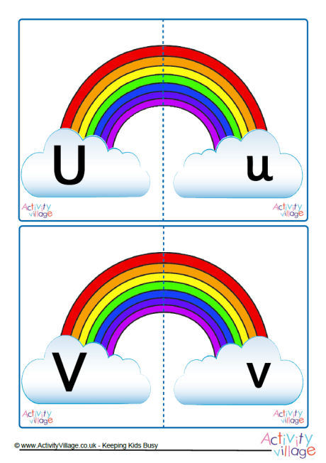 Rainbow Letter Matching Cards | Activity Village