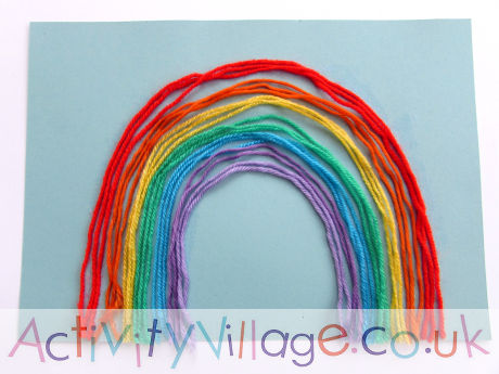 Rainbow Wool Collage | Activity Village