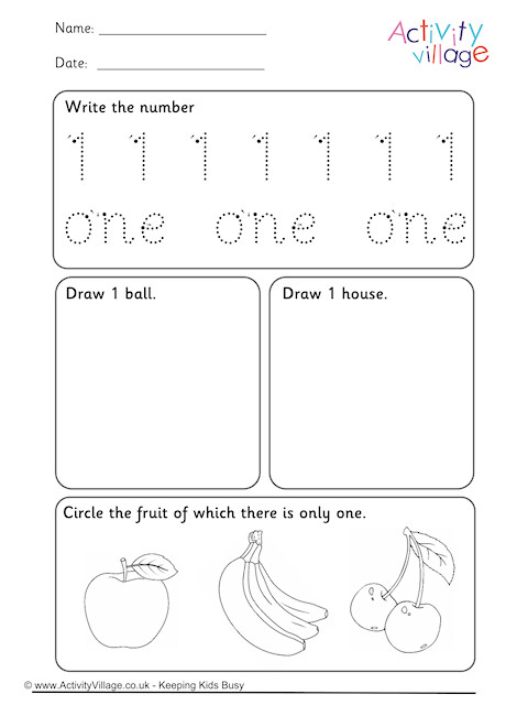 Recognising Numbers Worksheets | Activity Village