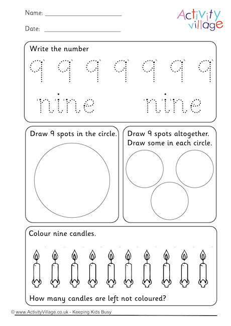 Recognising Numbers Worksheets | Activity Village