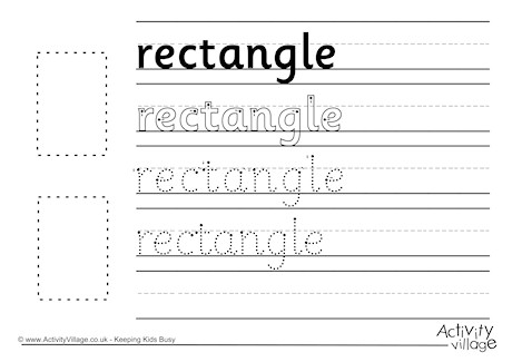 Shape Handwriting Worksheets | Activity Village