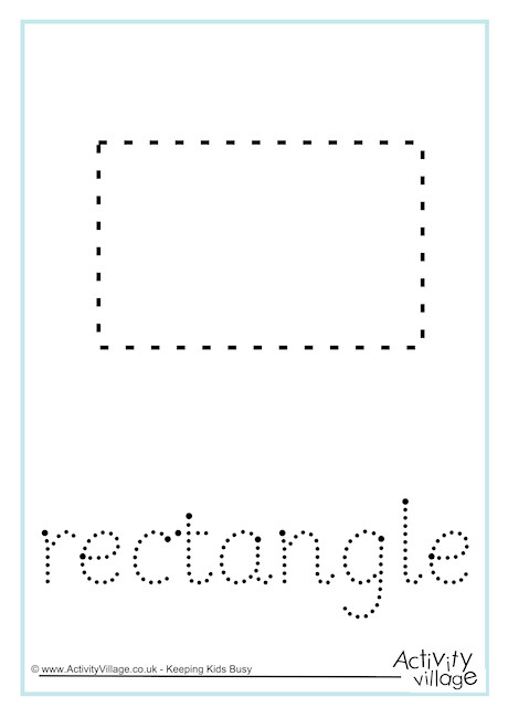 Rectangle Word Tracing | Activity Village