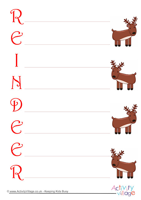 Animal Acrostic Poem Printables | Activity Village
