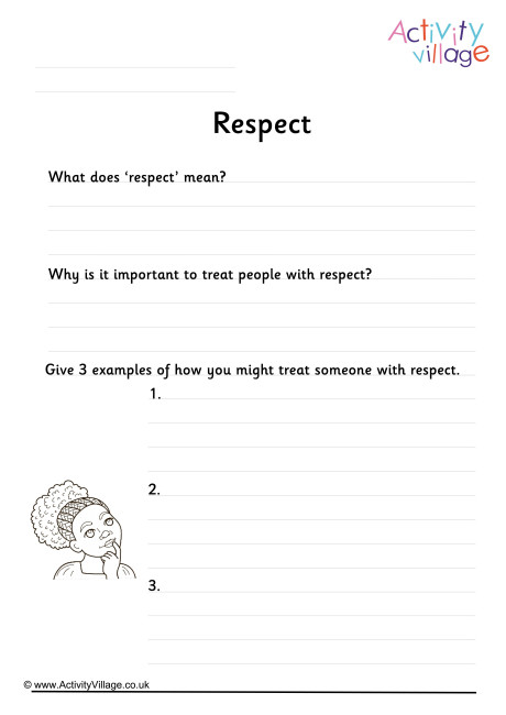 Respect Worksheet | Activity Village