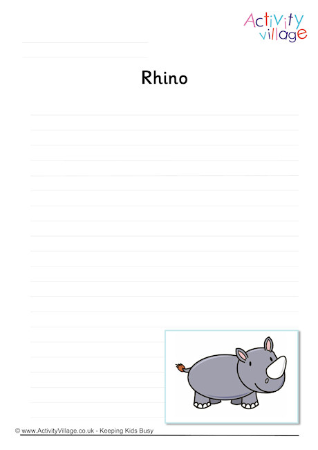 Rhinos – Printable Activities, Colouring, Worksheets & Crafts ...