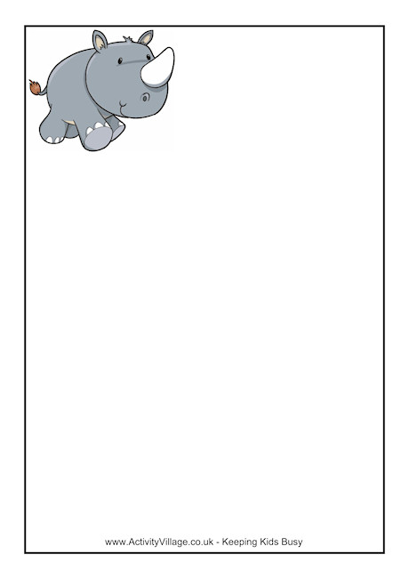 Rhinos – Printable Activities, Colouring, Worksheets & Crafts ...