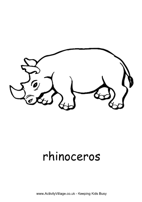 Rhinos – Printable Activities, Colouring, Worksheets & Crafts ...