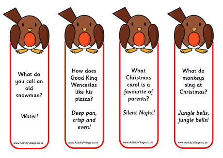 Robin Jokes Bookmarks | Activity Village