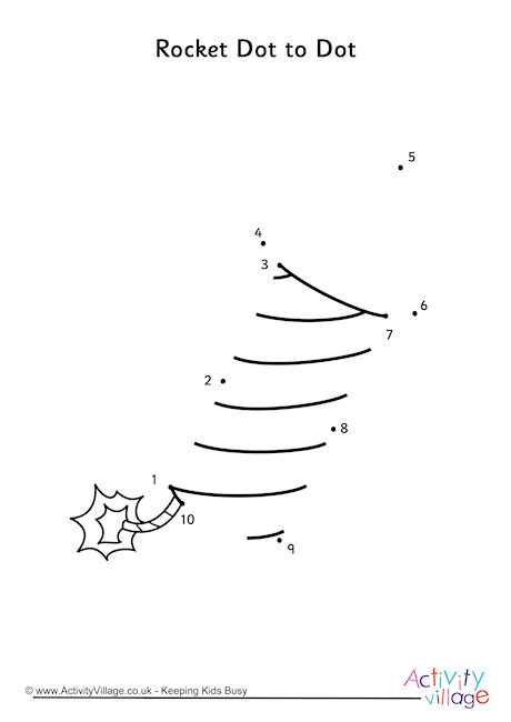 Rocket Dot to Dot | Activity Village