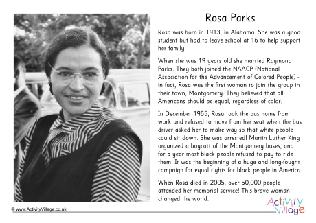 Rosa Parks | Activity Village