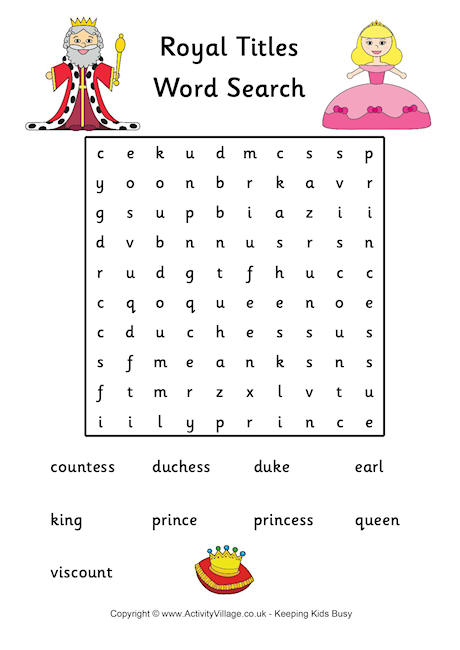 Royal Family Puzzles | Activity Village